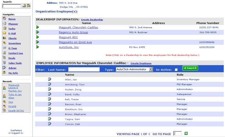 Autoclick Lead Management